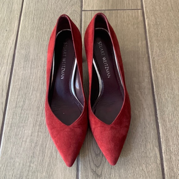 Stuart Weitzman | Shoes | Stuart Weitzman Maroon Red Heels | Poshmark